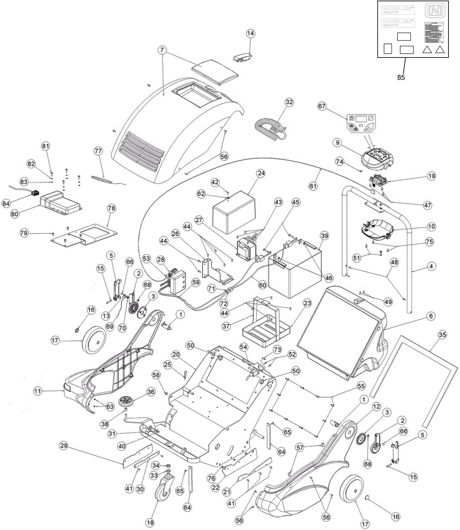 Frame and Hopper Assembly